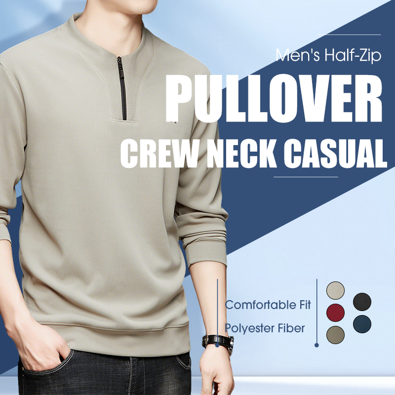 Men's Half-Zip Crew Neck Casual Pullover – copentag